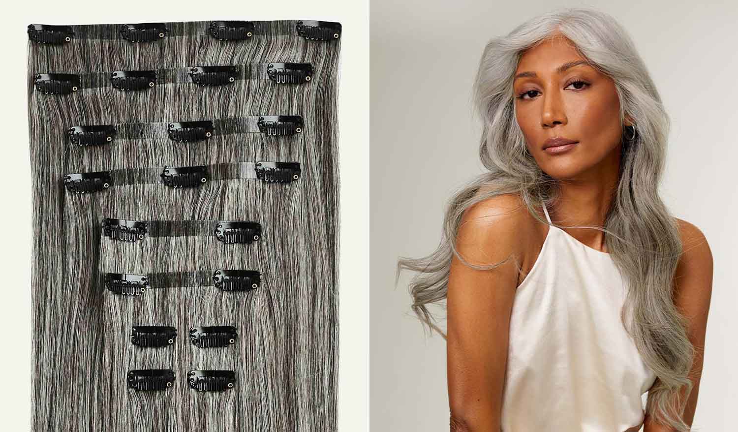 Gray Hair Extensions | 100% Remy