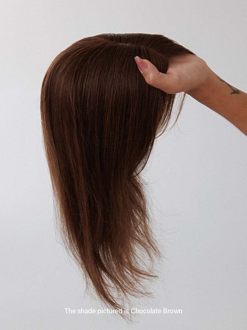 Hair Topper | 14" Medium Natural Brown | Luxy Hair