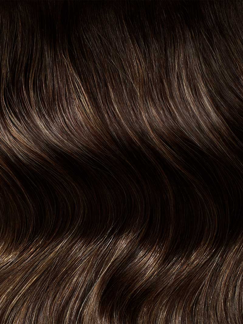 20" Dimensional Rooted Honey Espresso Halo® Hair Extensions (180g)
