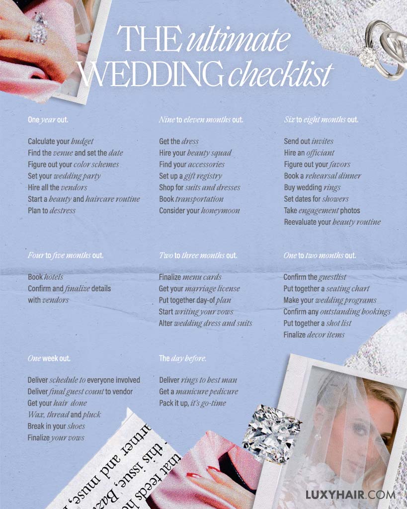 The Ultimate Wedding Checklist: How to Plan a Wedding Like a Pro | Luxy ...