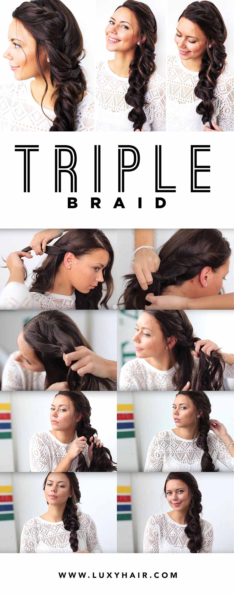 Triple Braid Hairstyle Tutorial